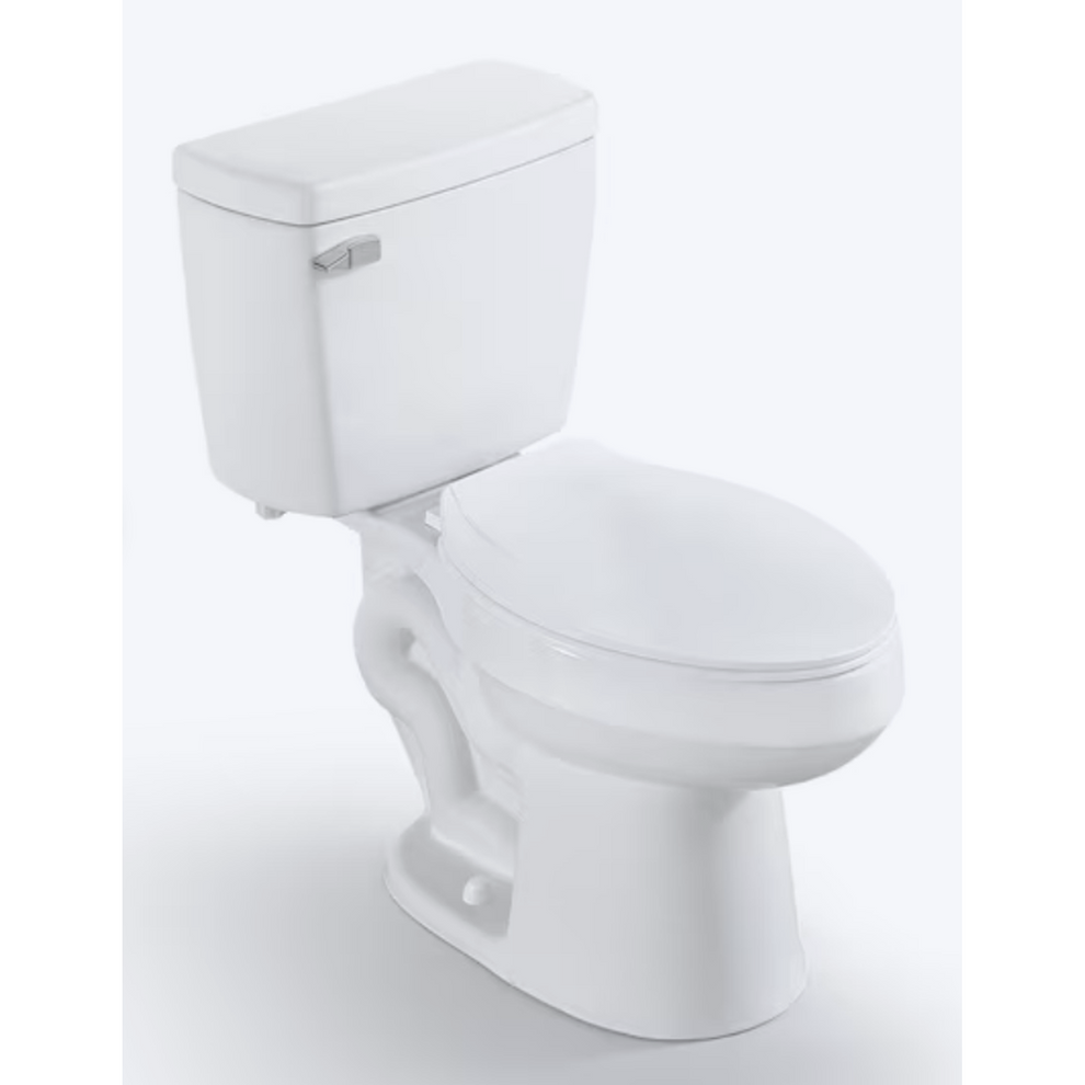 White Elongated Chair Height 12-in Rough-In WaterSense 1.28 GPF 2-Piec ...