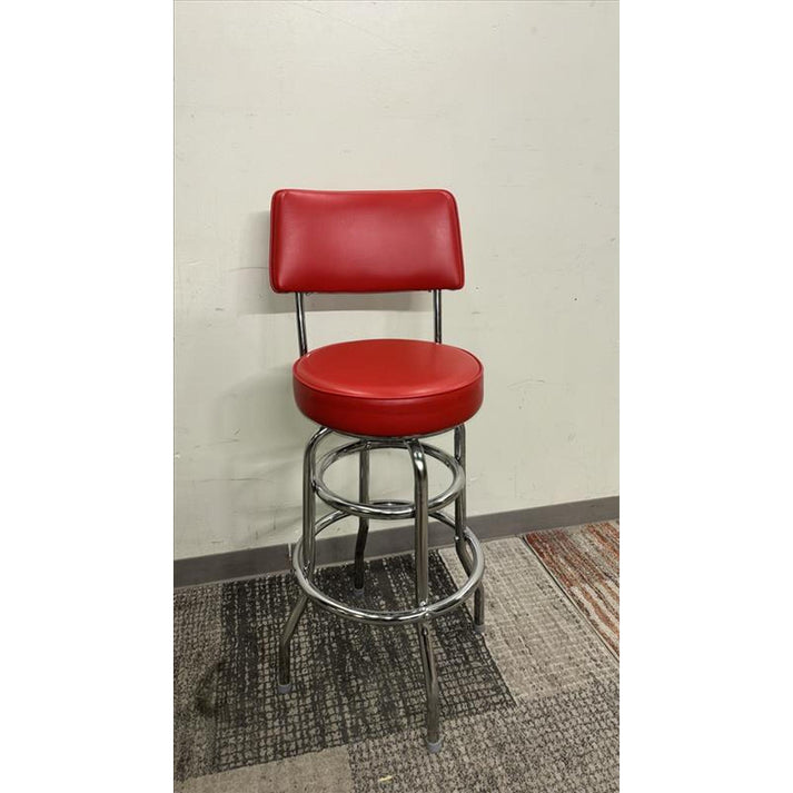 Red Faux Leather Stool – DuPage and Chicago South Suburbs Habitat for ...